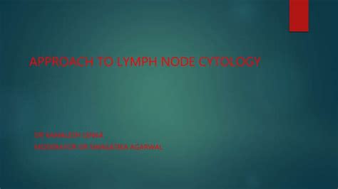 Lymph Nodes Examination Pptx