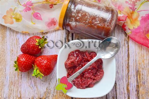 Клубничное варенье без сахара на стевии - рецепт с фото