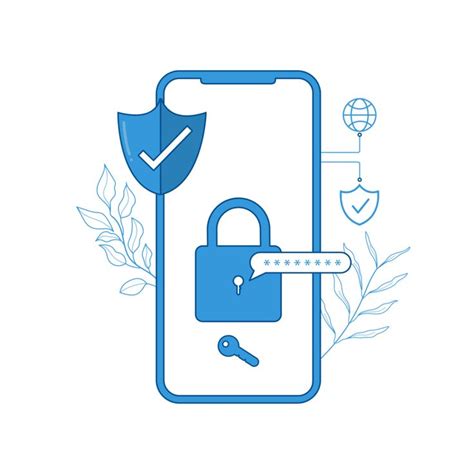 Mobile Security Concept Secure Internet Connection Mobile Security