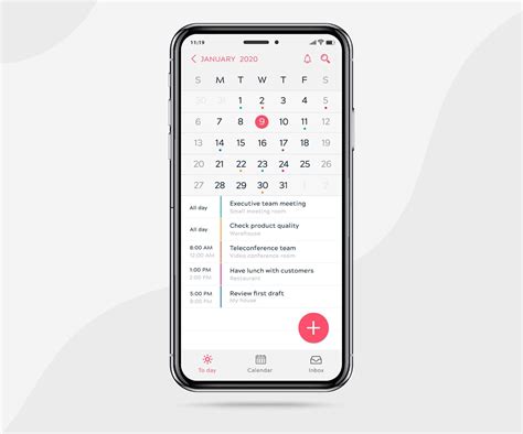 Mobile App Calendar Planner Concept Appointment Calendar Template Ui