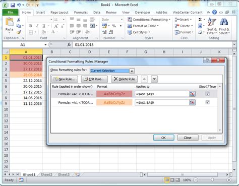 date - Excel - Conditional Formatting using time arguments - Stack Overflow