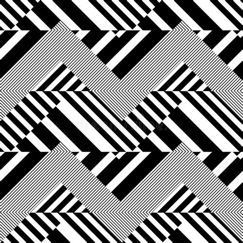 Striped Textured Geometric Vector Seamless Pattern Stock Vector