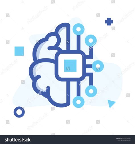 Artificial Intelligence Icon Machine Learning Icon Stock Vector