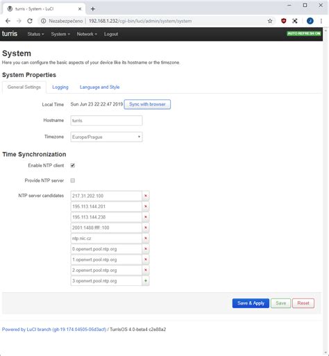ntp server choice removed sw help turris forum
