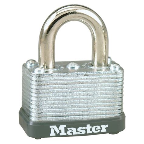 Master Lock 1 78 In Laminated Steel Shackle Keyed Padlock At