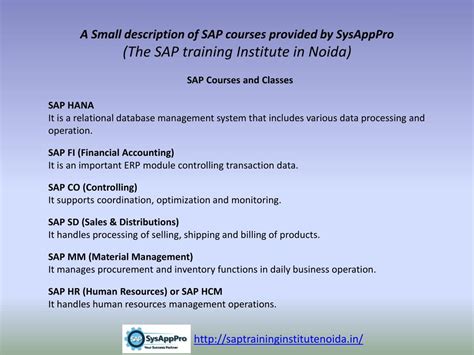 PPT SAP Training Institute Noida Course And Modules PowerPoint Presentation ID