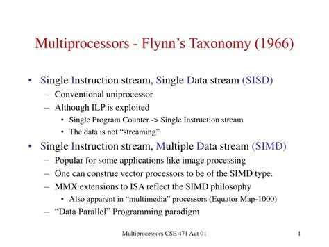 PPT Multiprocessors Flynns Taxonomy 1966 PowerPoint Presentation ID 9674699