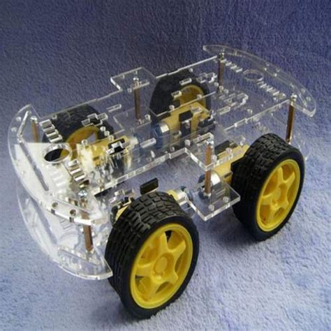 WD ROBOT SMART CAR CHASSIS KIT FOUR WHEEL DRIVE DC V V V For ARDUINO