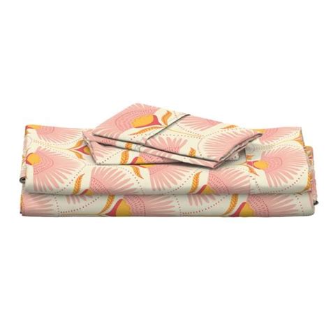 Large Aara Palm Floral Sheet Set Spoonflower