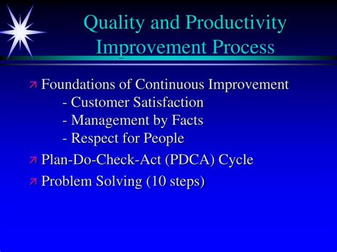 Ppt Quality And Productivity Improvement Powerpoint Presentation Free Download Id 1282015
