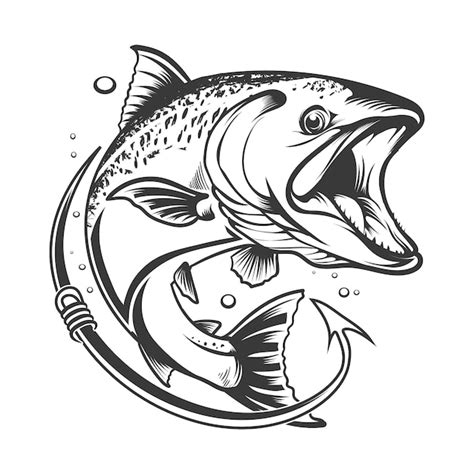 Premium Vector Salmon Jumping Style Fish Vector Design
