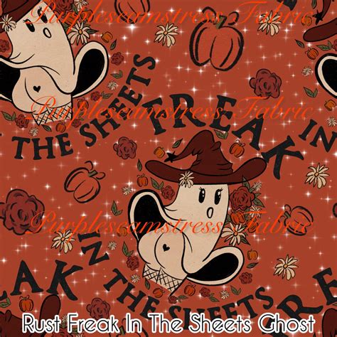 Rust Freak In The Sheets Ghost Purpleseamstress Fabric