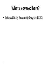 EER Modeling Lecture Updated Pdf Whats Covered Here Enhanced Entity Relationship Diagram