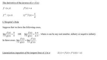 AP Calculus AB Definitions And Theorems TpT