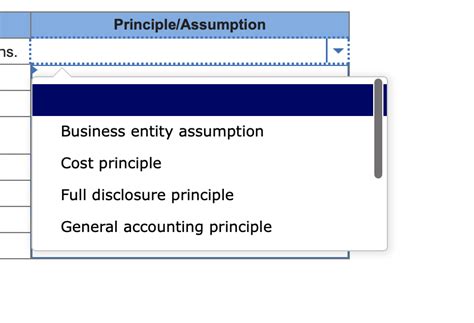 Solved Exercise 1 7 Identifying Accounting Principles And
