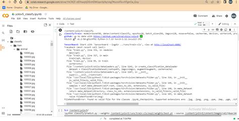 Cannot Run Traning On Classifcation On My Database · Issue 9108