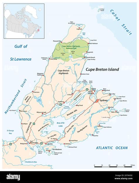 Cape Breton Island Road Map At Eric Sanford Blog