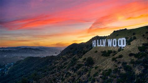 Download Wallpaper 3840x2160 Hollywood Word Inscription Rocks
