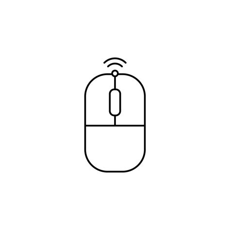 Wireless Mouse Line Vector Icon Illustration 23195500 Vector Art At