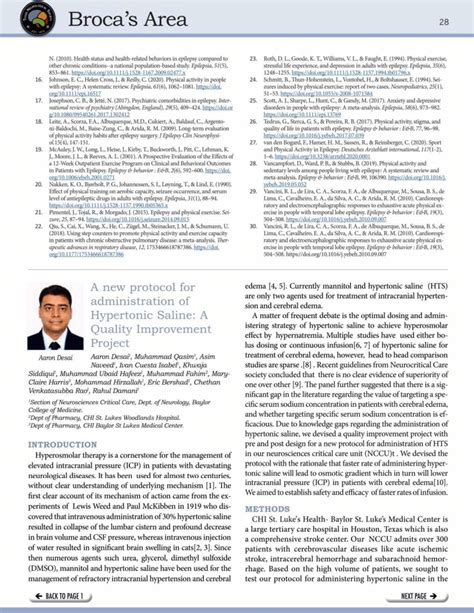 Pdf A New Protocol For Administration Of Hypertonic Saline A Quality