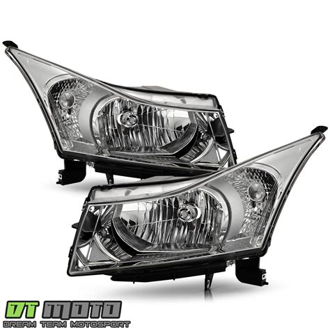 2011 2012 2013 2014 2015 Chevy Cruze Chrome Headlights Headlamps Left
