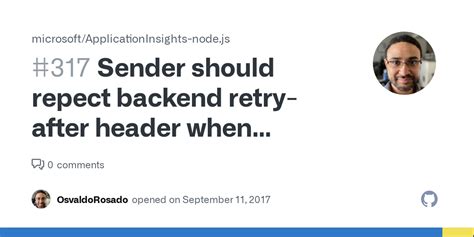 Sender Should Repect Backend Retry After Header When Received · Issue 317 · Microsoft