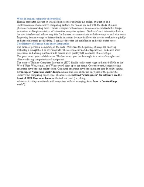 Hci Def Definition What Is Human Computer Interaction Human