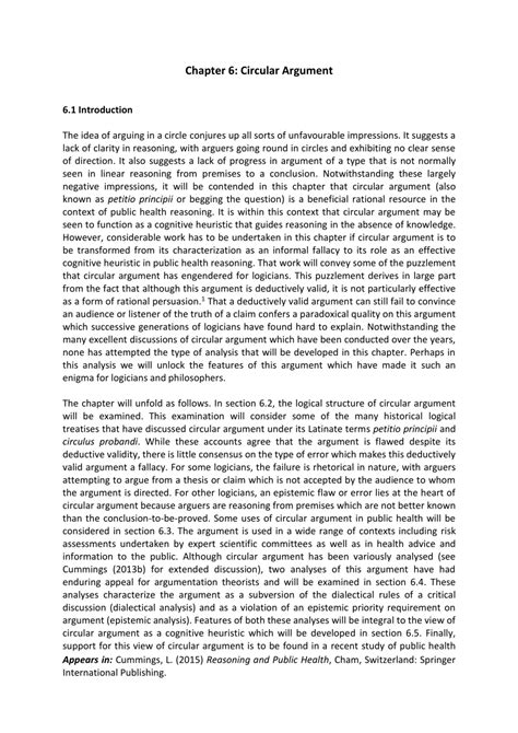 Pdf Circular Argument