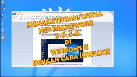 Mengaktifkan Net Framework 35 46 Di Windows 8 Youtube