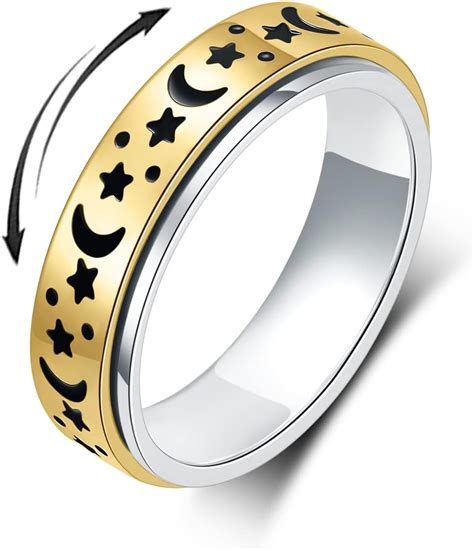 Oreillestar Anxiety Ring For Women Fidget Ring Anxiety
