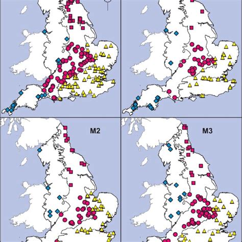 distribution maps of the sites used in the frequency analyses figs 5 7