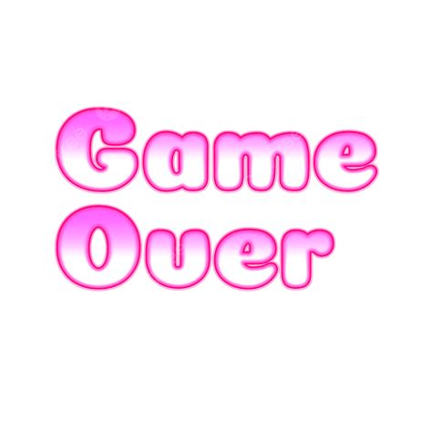 Gambar Game Over Efek Teks Kata Dalam Warna Pink Png Efek Teks Eps