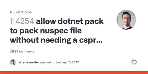 Allow Dotnet Pack To Pack Nuspec File Without Needing A Csproj File