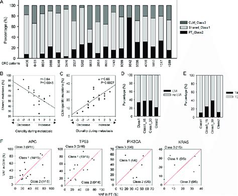 mutational classes and their clinical associations a fraction of