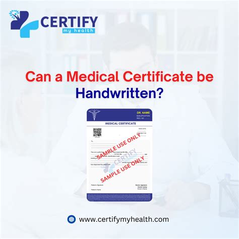 Can A Medical Certificate Be Handwritten