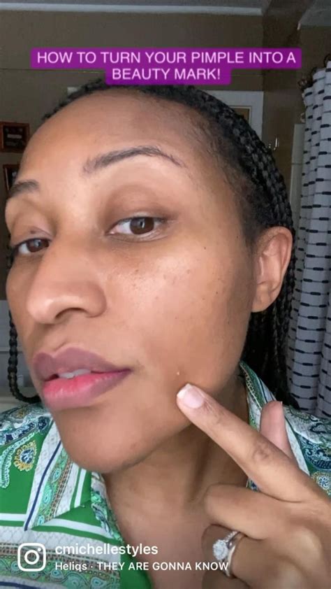 How To Turn A Pimple Into A Beauty Mark Beauty Melanin Beauty Makeup Tips