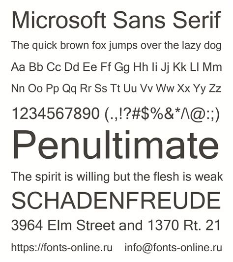 Microsoft Sans Serif Font