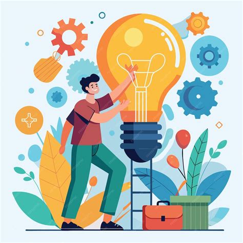 Premium Vector Creativity Or Innovation To Solve Business Problem Imagination Or Knowledge To