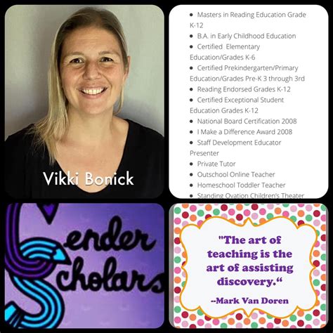 Welcome Vikki Bonick To The Cender Scholars Tutoring Facebook