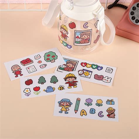 Custom Logo Pvc Waterproof Adhesive Label Lovely Design PVC Transparent Stickers Custom