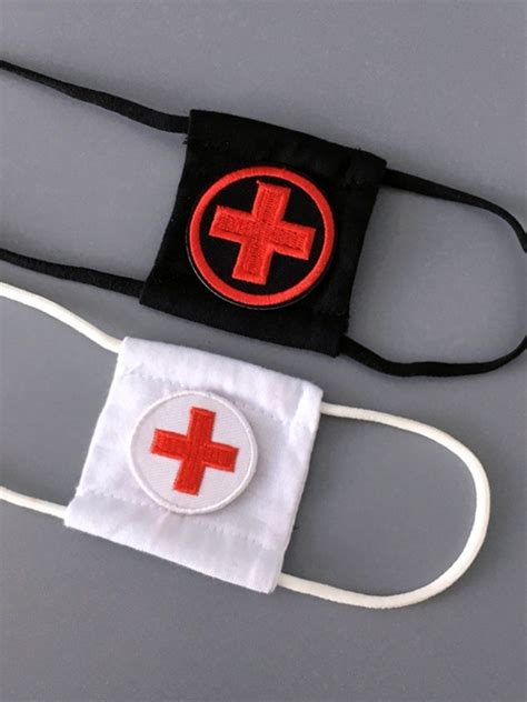 Blackwhite Cross Embroidery Yami Kawaii Eye Patch