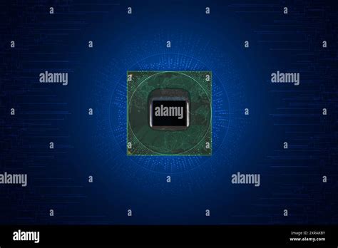 Advanced Technology Concept Visualization Circuit Board Cpu Processor