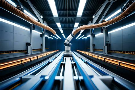 A Robotic Arm Is Moving Along A Conveyor Belt Ai Generated Stock Photo At Vecteezy