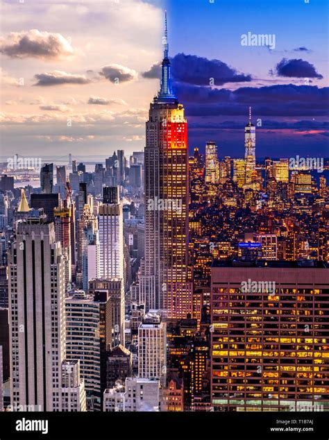 Empire State Building Top View Night