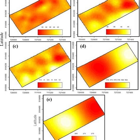 digital models obtained by kriging analysis of agronomic