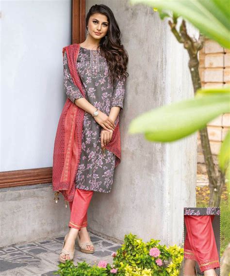 Stitched Readymade Printed Cotton Suit Set For Ladies Stilento