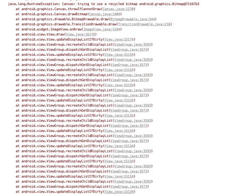 Android Crash Outofmemory Canvas Trying To Use A Recycled Bitmap