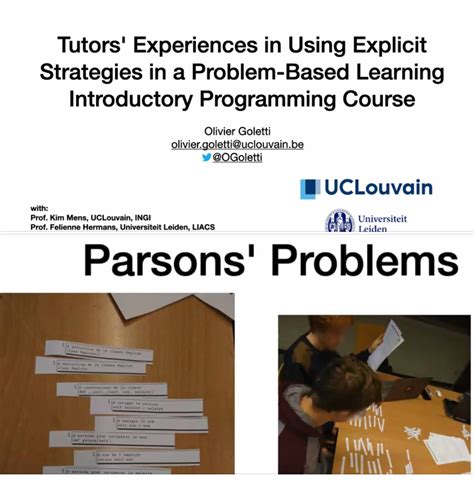 Teaching Strategies In An Introductory Programming Course Gtnum Scolia