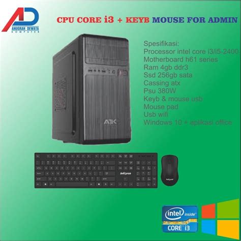 Jual KOMPUTER CORE I3 GEN 3 RAM 8GB SSD 512GB Shopee Indonesia