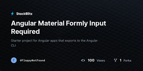 angular material formly input required stackblitz